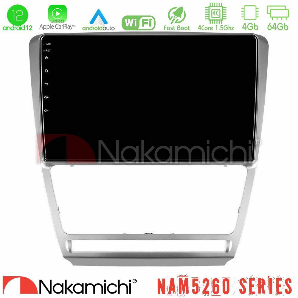 Nakamichi Nam5260 Series 4core Android12 4+64gb Skoda Octavia 5 ...