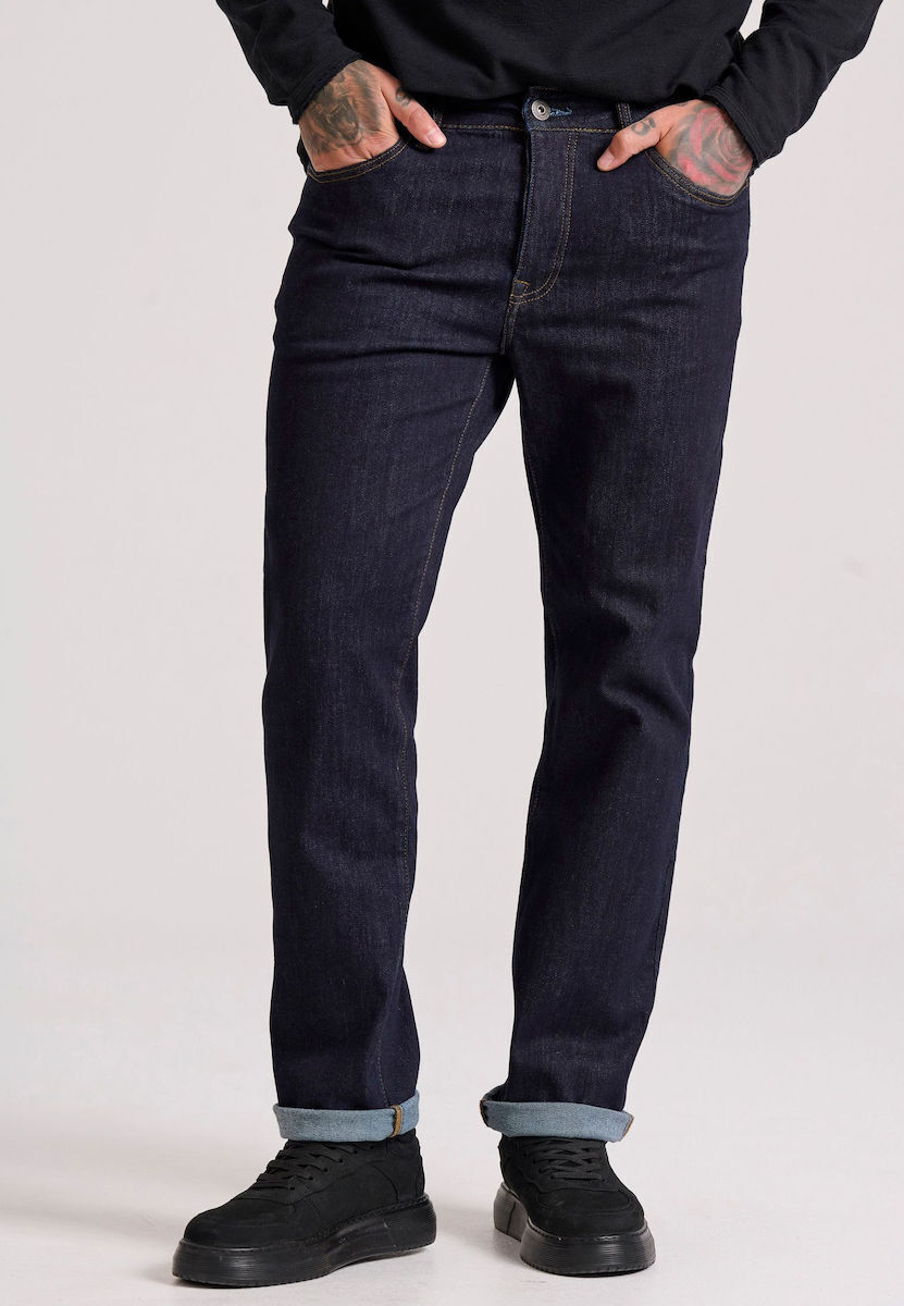 Funky Buddha Ανδρικό Παντελόνι Τζιν με Regular Straight Εφαρμογή Μπλε ...