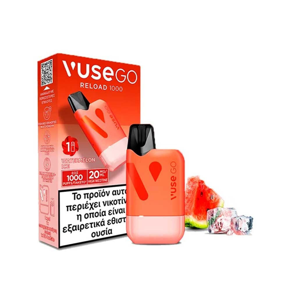 Vuse GO Reload 1000 Vaporizer με Ενσωματωμένη Μπαταρία Watermelon Ice ...