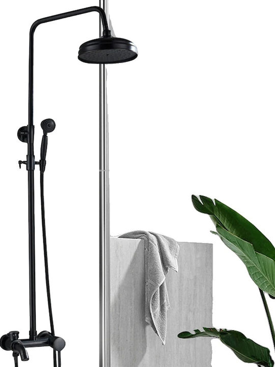 Stainless Steel Shower System Height Adjustable 80-120cm Dual Shower ...