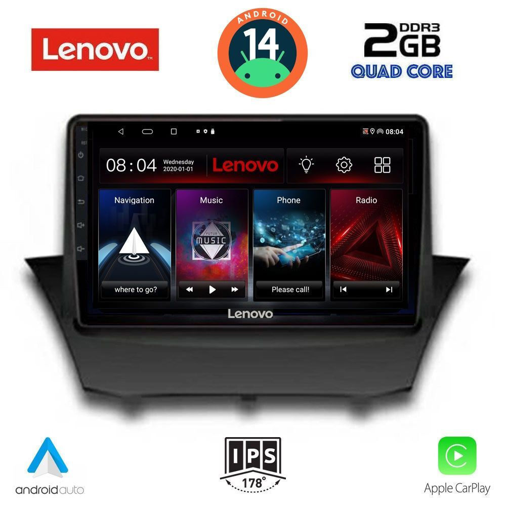 Lenovo Ηχοσύστημα Αυτοκινήτου για Ford Fiesta 2008-2017 (Bluetooth/USB ...