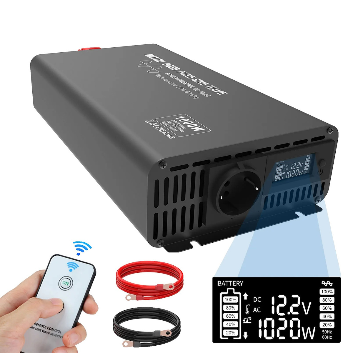 Remote Control Pure Inverter Versatile Power Output High Conversion ...