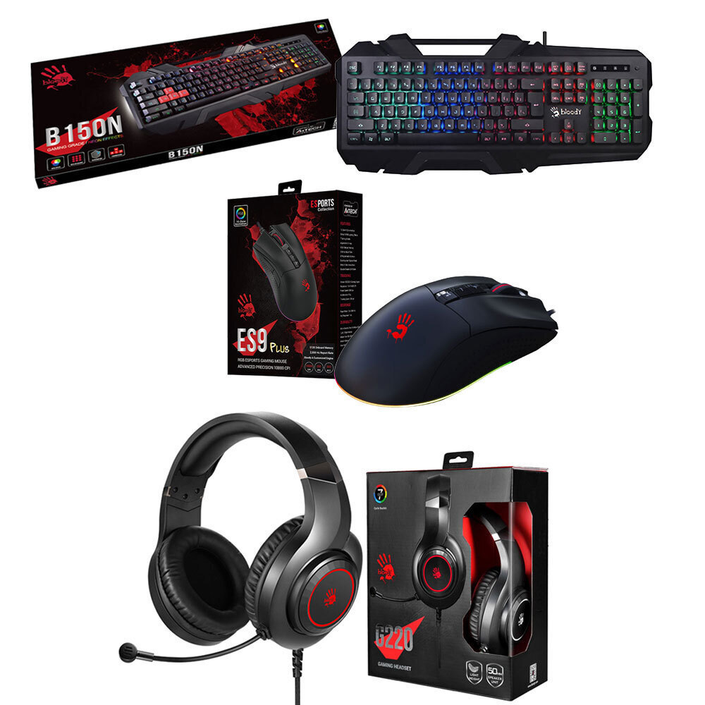 A4Tech Bloody Combo Σετ Gaming Πληκτρολόγιο με RGB φωτισμό & Ποντίκι ...