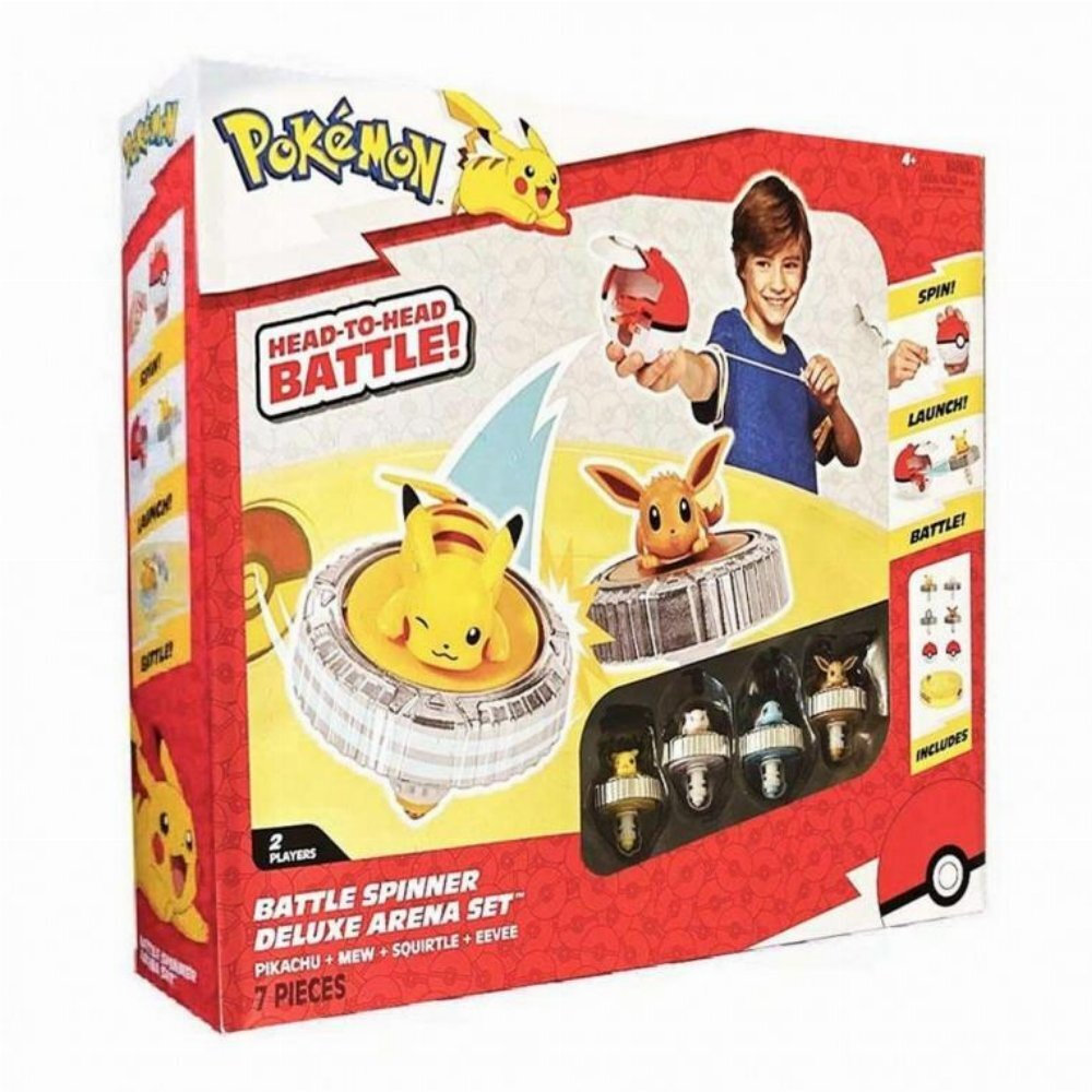 Jazwares Παιχνίδι Μινιατούρα Eevee Pikachu Mew Squirtle Battle Spinner ...