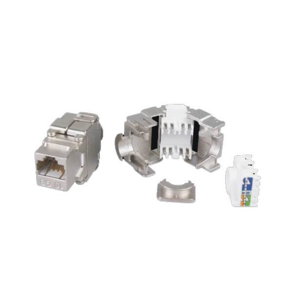 Xtendlan Keystone Jack Rj45 Cat6a Stp Silver 180 Degrees Snap-in From ...