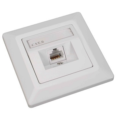 Solarix Ethernet Socket Cat6 Utp 1 X Rj45 Wall Mount White Sx9-1-6-utp ...