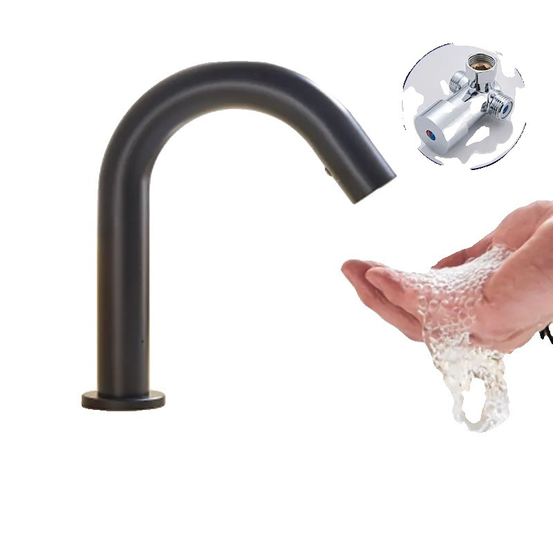 Automatic Touchless Bathroom Sink Faucet Chrome Finish Single Handle ...