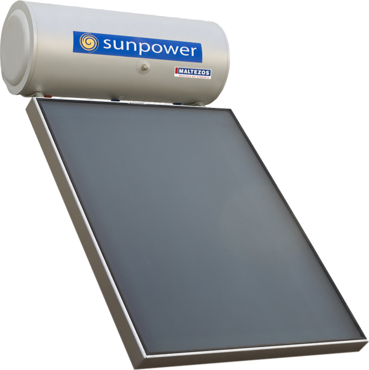 Maltezos Sunpower Em Ηλιακός Θερμοσίφωνας 125lt Glass Διπλής Ενέργειας 1.5τ.μ. Επιλεκτικός ...