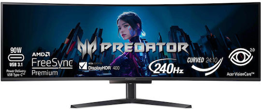 Acer Predator X49 Xbmipphuzx Ultrawide OLED HDR Curved Gaming Monitor ...