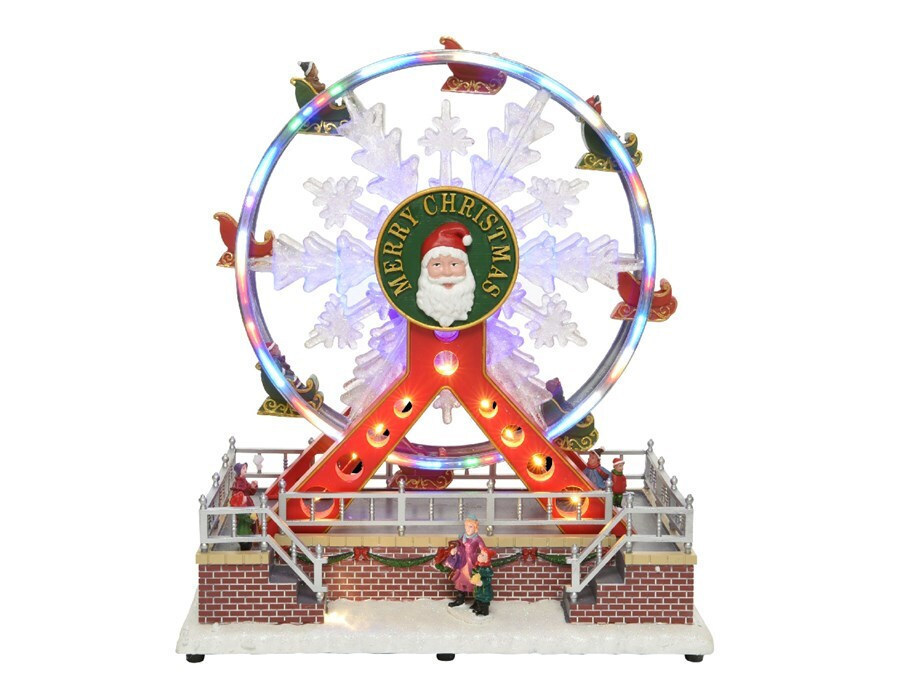 Kaemingk Χριστουγεννιάτικη Φωτιζόμενη Διακοσμητική Ρόδα Λούνα Παρκ με ...