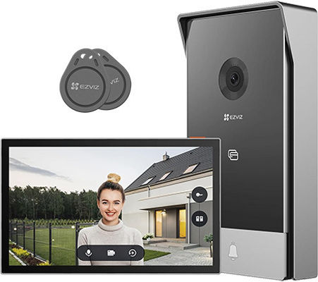 Video Intercom Kit 7-inch Touch Monitor 2 Wires 2mp Camera 5m Ir Sd ...