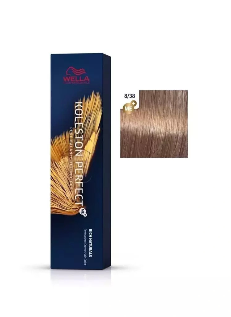 Wella Koleston Perfect Me+ Rich Naturals Βαφή Μαλλιών #8/38 60ml | Skroutz.gr
