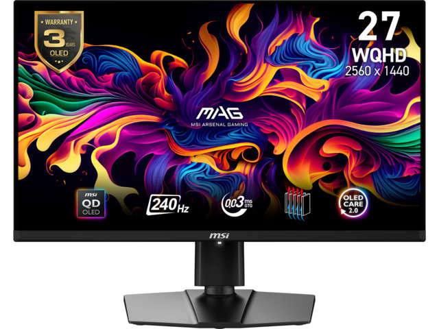 MSI MAG 271QPX QD-OLED E2 QD-OLED HDR Monitor 26.5" QHD 2560x1440 240Hz ...