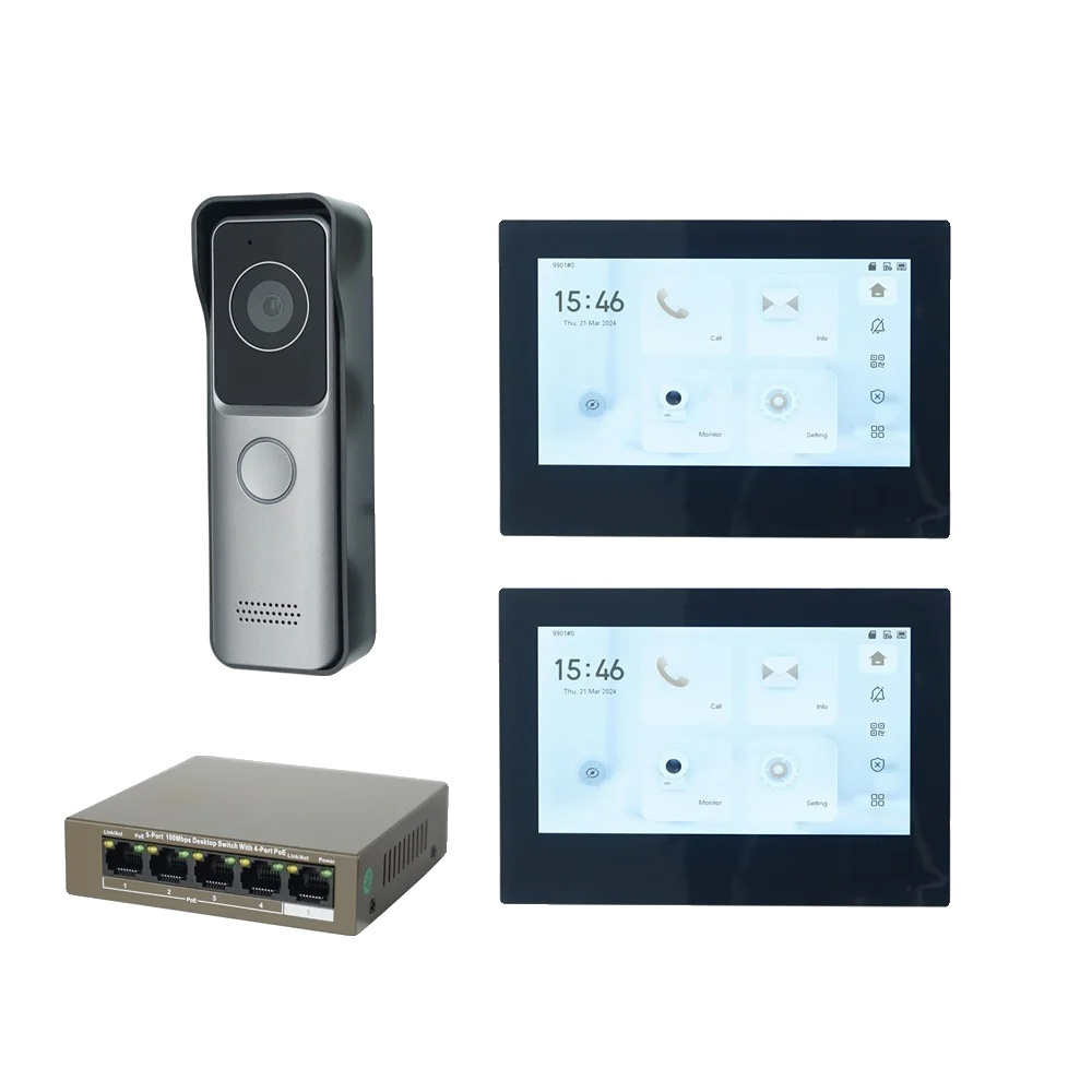 Multi-language Ip Video Intercom Kit Hd Camera Rfid Card Unlock 1 ...