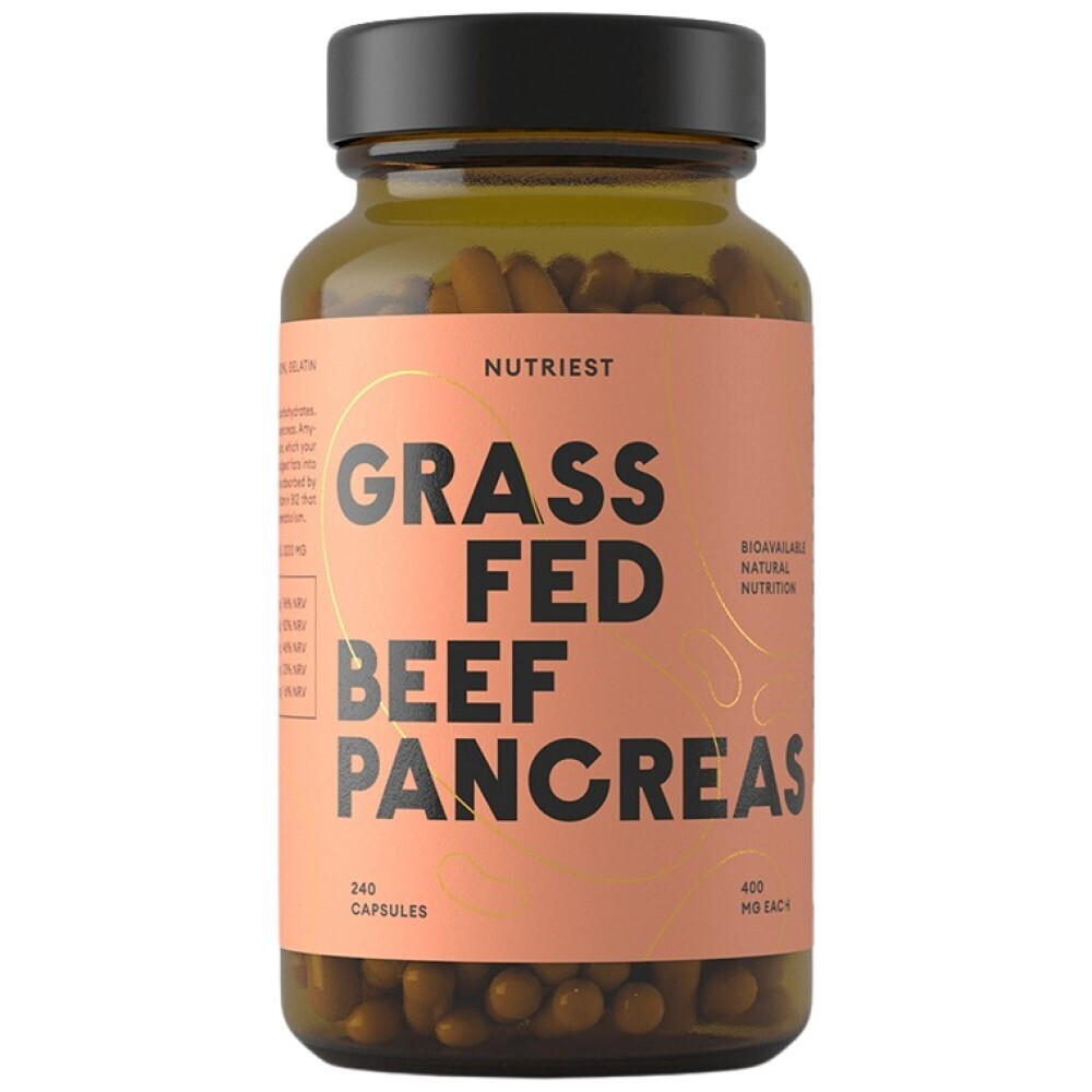 Nutriest Grass Fed Beef Pancreas 400mg Ειδικό Συμπλήρωμα Διατροφής 240 ...