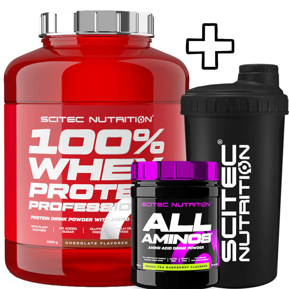 Scitec Nutrition All Aminos 340g Mango & Scitec Nutrition 100% Whey Protein Professional 2350g ...