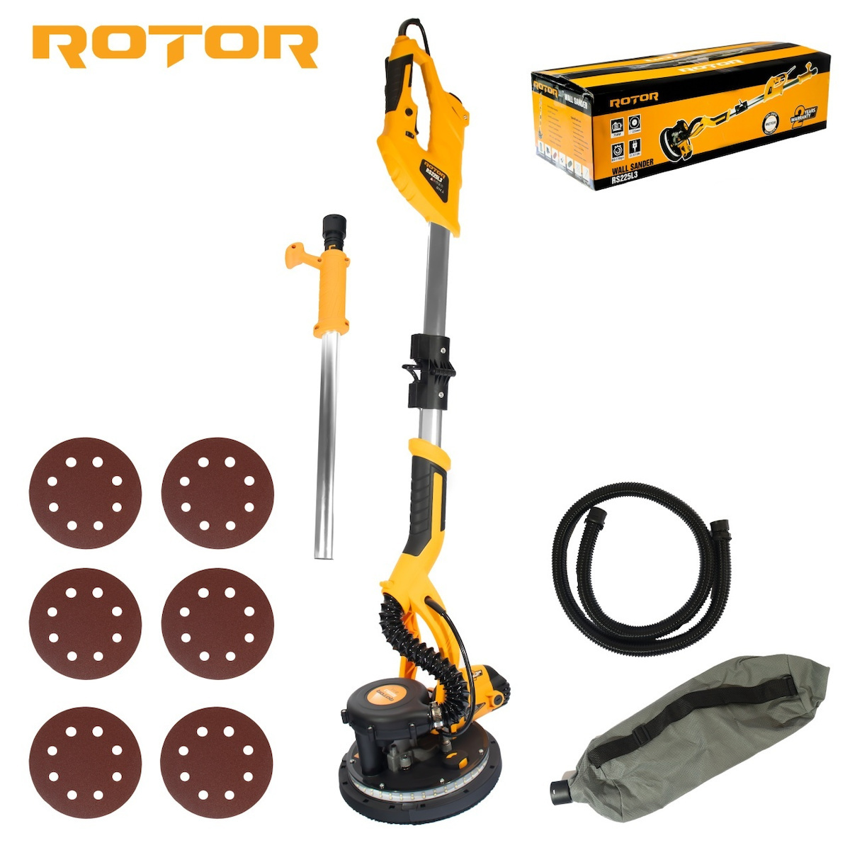 Rotor R-s225l-3 Wall Sanding Machine 750w 800-1750 Rpm | Skroutz.gr