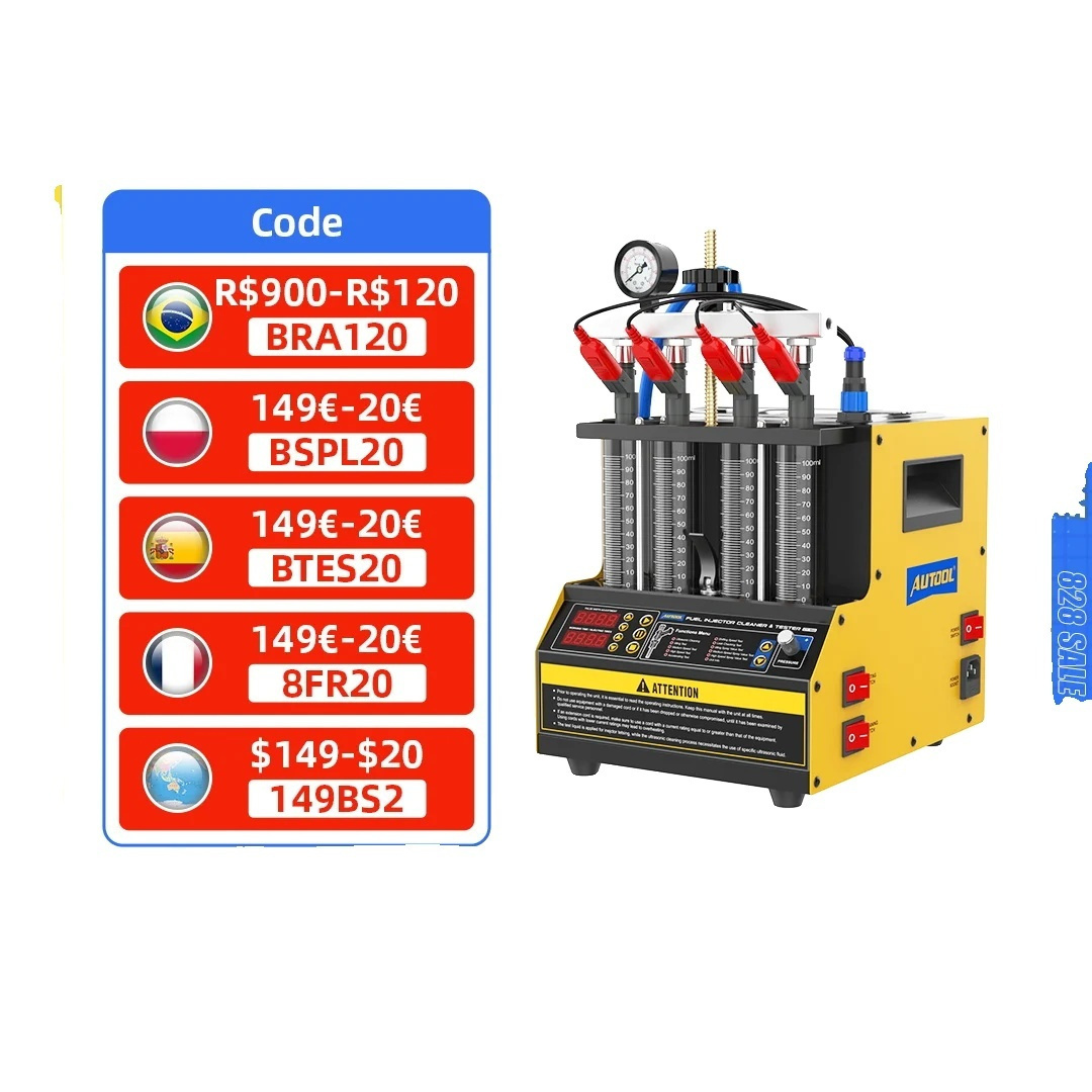Fuel Injector Cleaning Machine Ultrasonic System 4 Cylinders | Skroutz.gr