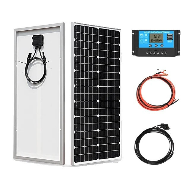 Solar Panel 50w Power Generation Rigid Glass Design 12v 50w Solar Kit ...