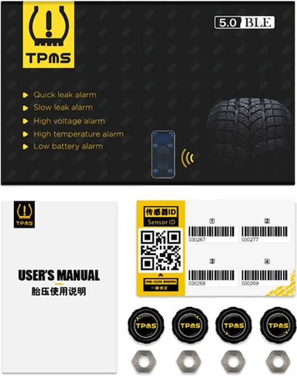 Tpms Bluetooth 50 Internal External Sensor Android Ios Mobile App ...