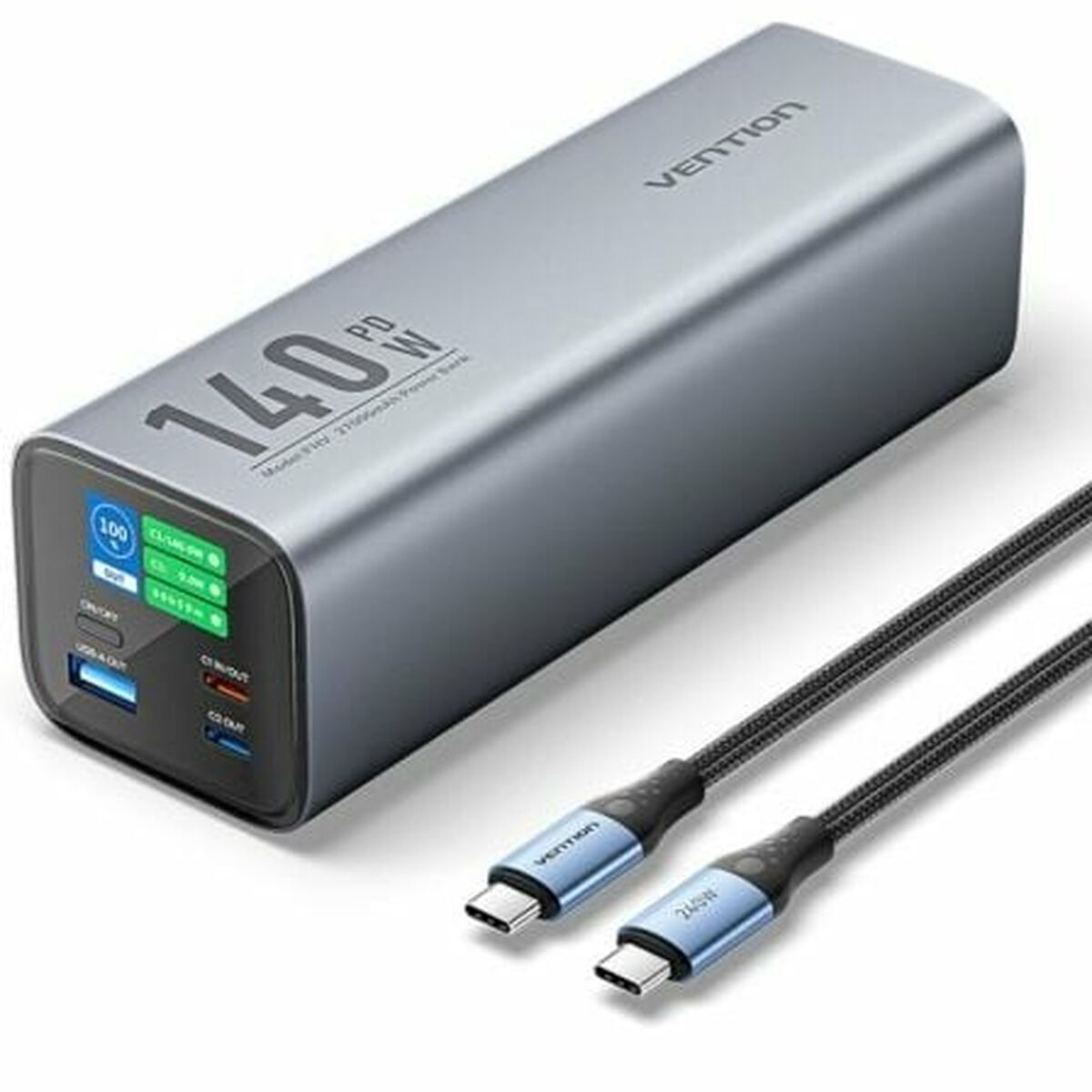 Vention Power Bank 27000mAh 140W με Θύρα USB-A και Θύρα USB-C Power ...
