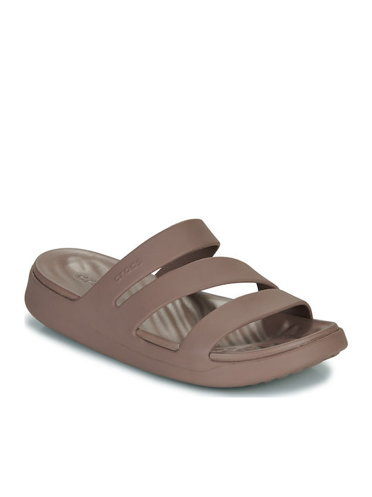 Crocs Strappy Σαγιονάρες σε Καφέ Χρώμα 209587-0LF | Skroutz.gr