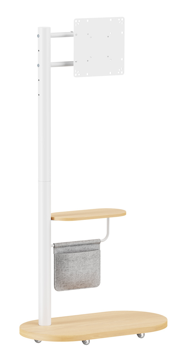 Brateck FS54-22T-02W Βάση Τηλεόρασης Δαπέδου έως 43" και 15kg Ασημί ...