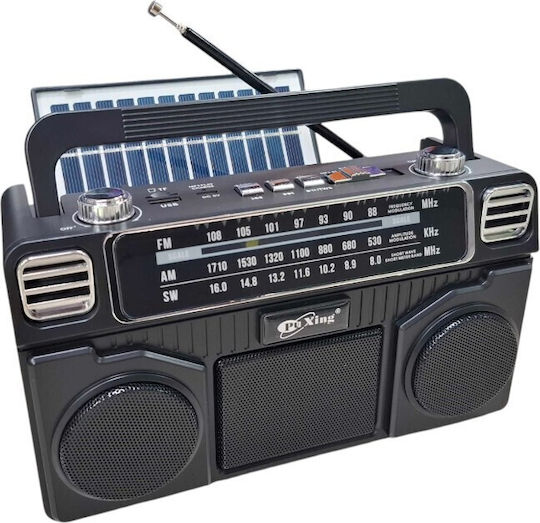 PX-730BTS Φορητό Ραδιόφωνο Ηλιακό με Bluetooth και USB Μαύρο | Skroutz.gr