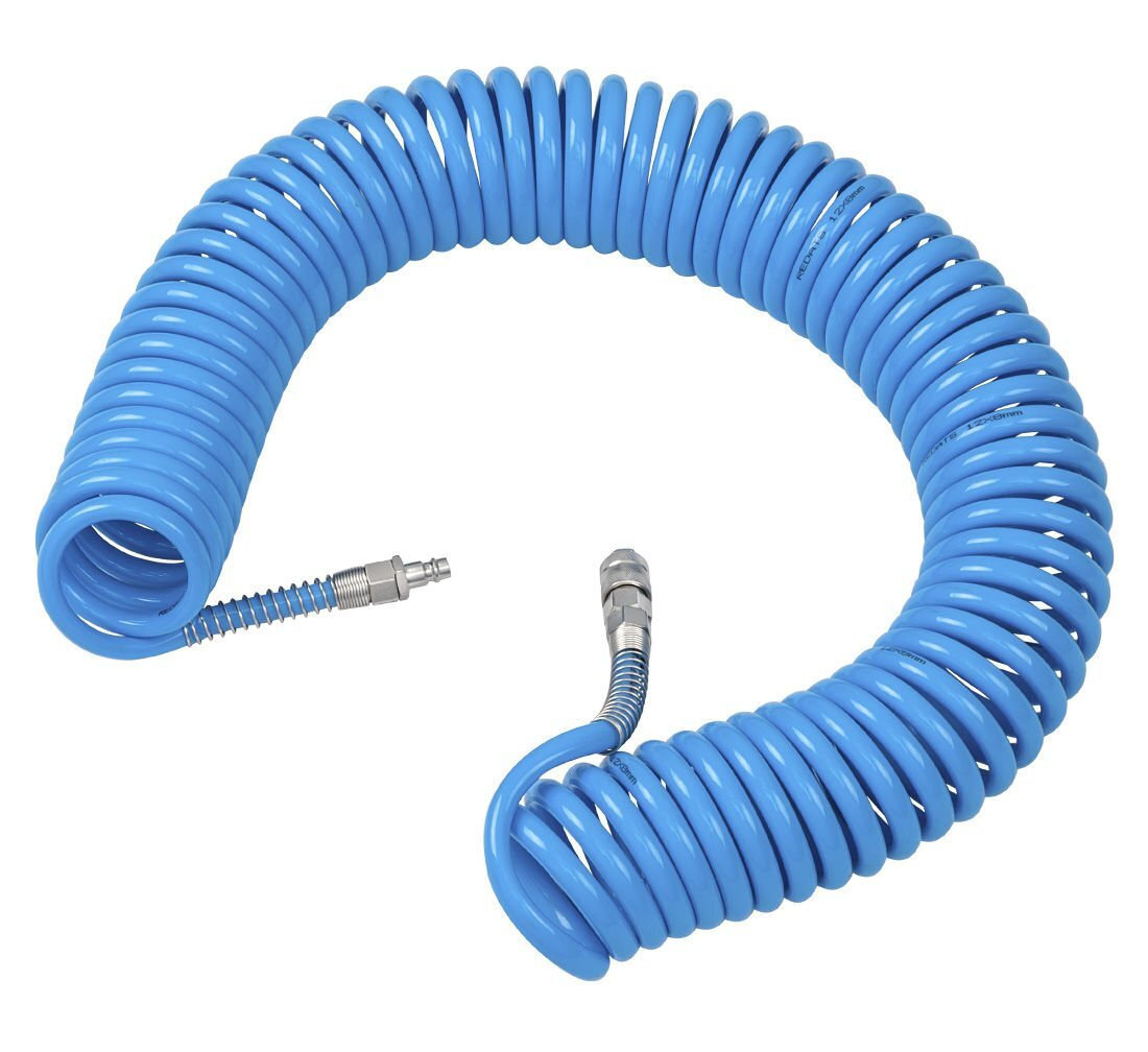 Spiral Air Hose 15m Diameter 8x12mm Quick Couplings Included | Skroutz.gr