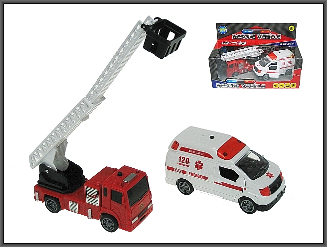 Zest Ut Fire Truck + Ambulance Battery-operated In A Box | Skroutz.gr