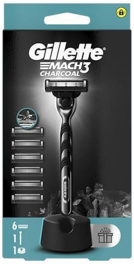 Gillette Mach 3 Charcoal Ξυραφάκι Σώματος με Ανταλλακτικές Κεφαλές 3 ...