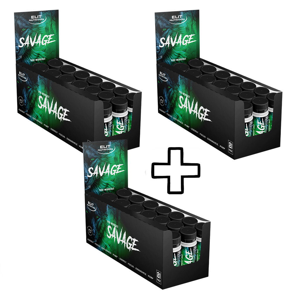 Elit Nutrition Savage Pre Workout 21x60ml Bubblegum & Elit Nutrition ...