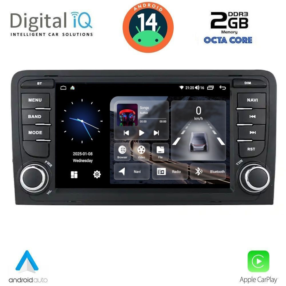 Digital IQ Ηχοσύστημα Αυτοκινήτου για Audi A3 2003-2012 (Bluetooth/USB ...