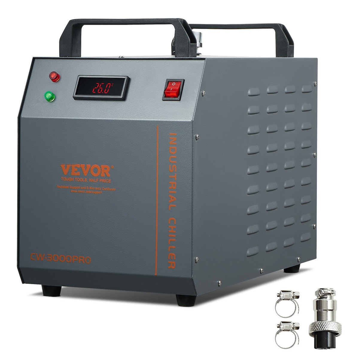 Vevor Industrial Water Chiller Cw-3000 Pro 150w Air Cooled Industrial ...