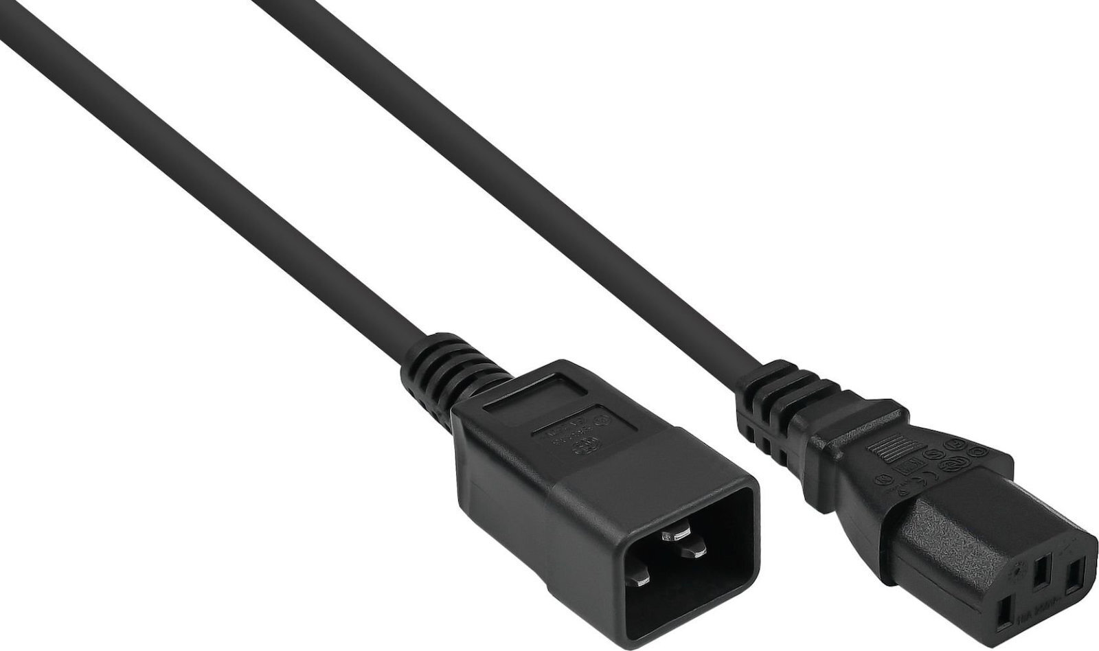 Alcasa IEC C20 / IEC C13 - IEC C20 / IEC C13 Cablu 0.5m Negru | Skroutz ...