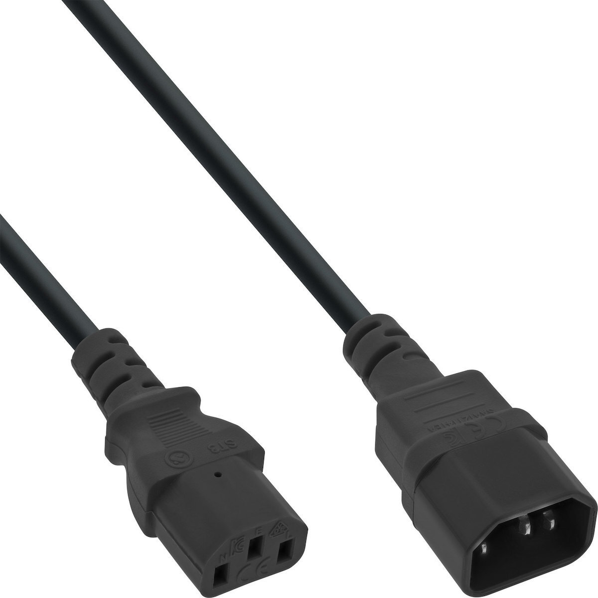 InLine IEC C13 / IEC C14 - IEC C13 / IEC C14 Cable 1.8m Μαύρο | Skroutz.gr
