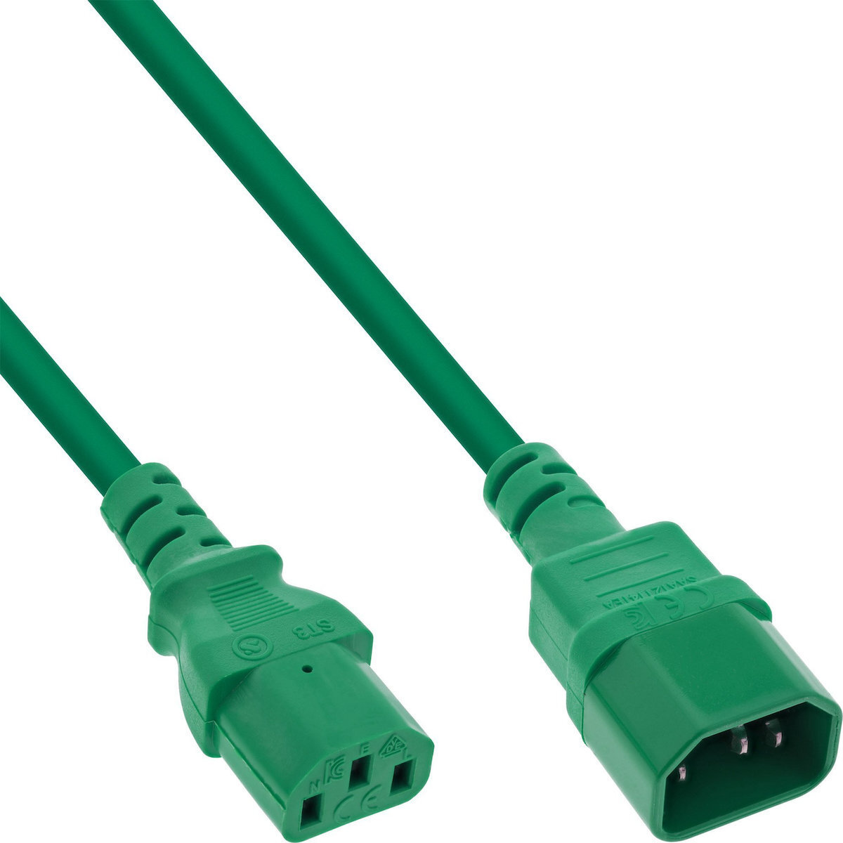 InLine IEC C13 / IEC C14 - IEC C13 / IEC C14 Cable 0.75m Πράσινο ...