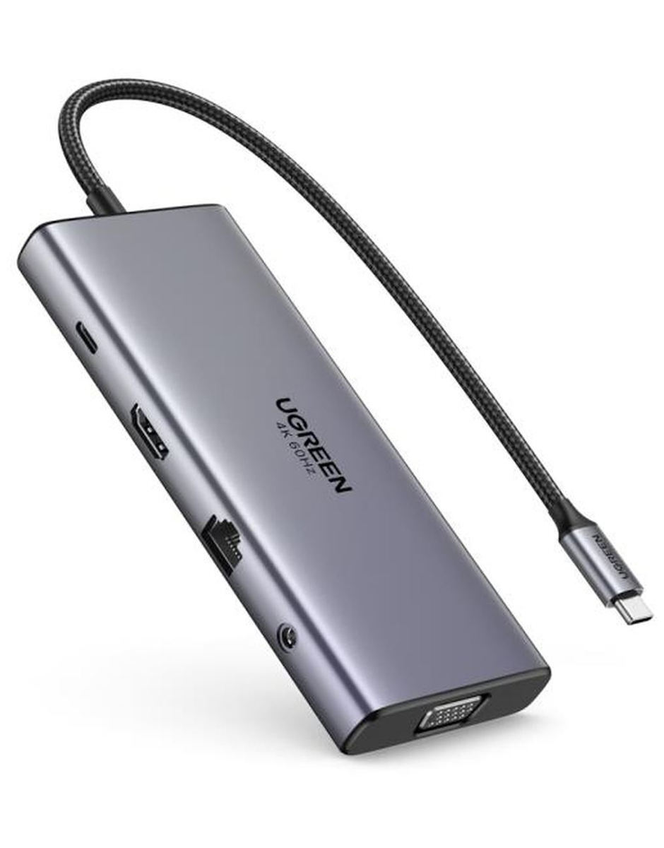 Ugreen CM639 USB-C Stație de andocare cu HDMI 4K PD Ethernet și ...
