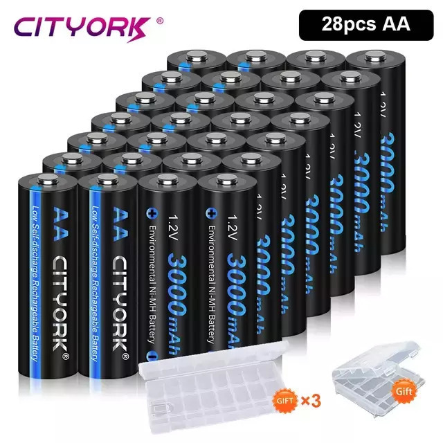 Aa Rechargeable Batteries 3000mah Capacity Low Self-discharge ...
