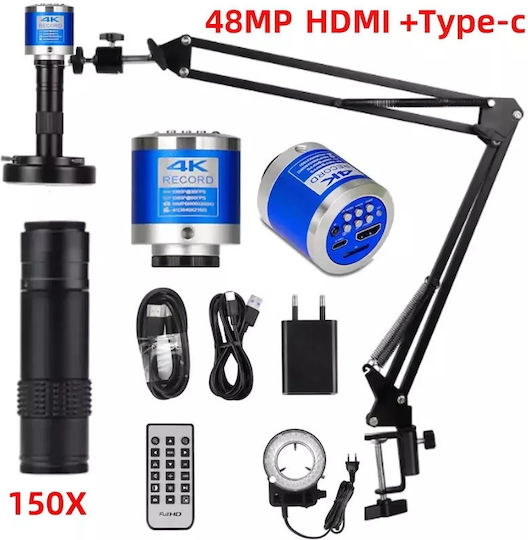 Digital Microscope 48mp Usb Type-c Camera Hdmi Output 150x Full Sets ...