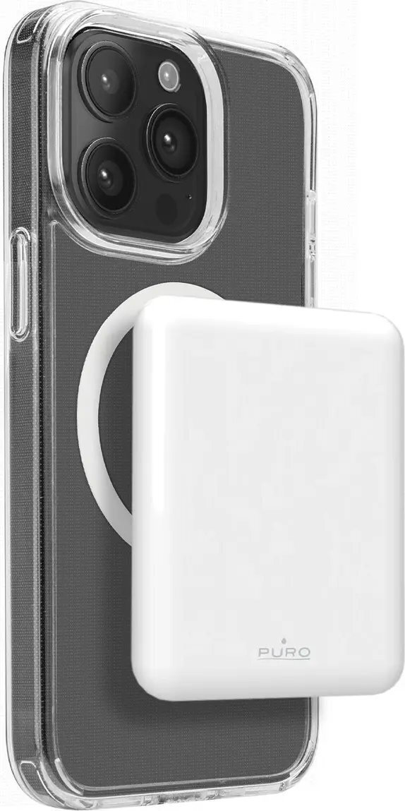 Puro Power Mag MagSafe 5000mAh 15W με Θύρα USB-C Λευκό | Skroutz.gr