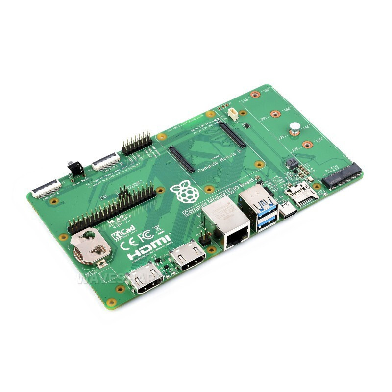 Waveshare Official Raspberry Pi Compute Module 5 Io Board A Development Platform Reference Base ...