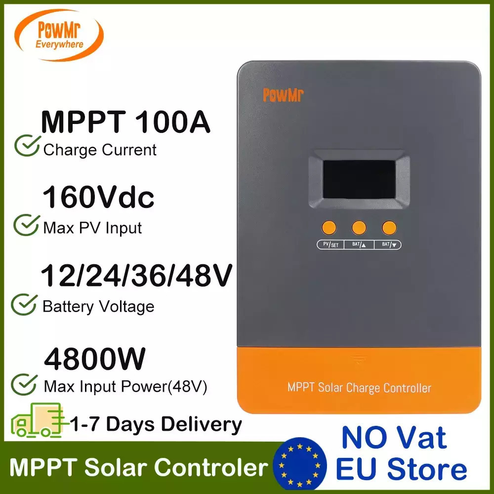 Mppt Solar Charge Controller 100a 80a Charge Current 160vdc Max Pv ...