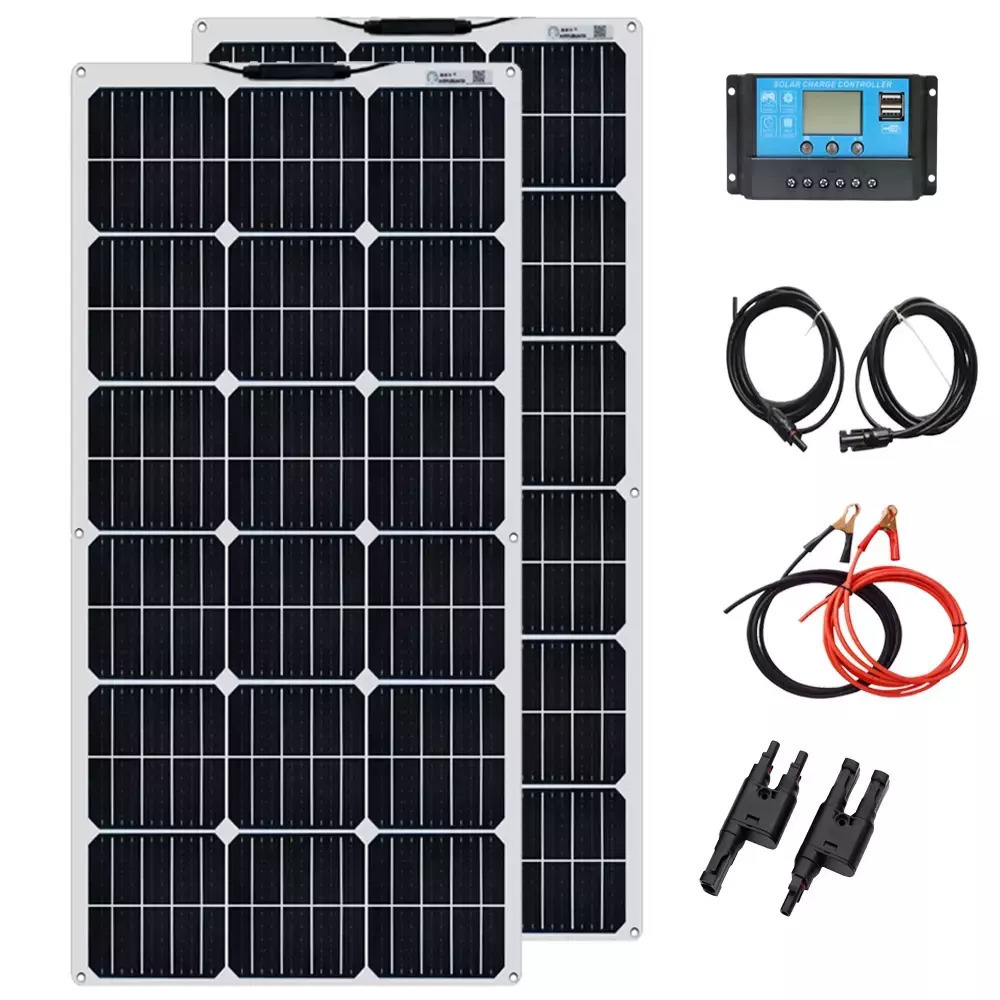 Flexible Solar Panel Kit 200w Nominal Capacity Lightweight Design 12v ...