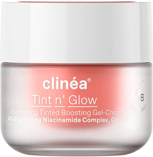 Clinea Tint N' Glow Gel-Κρέμα Προσώπου με Χρώμα για Αντιγήρανση ...