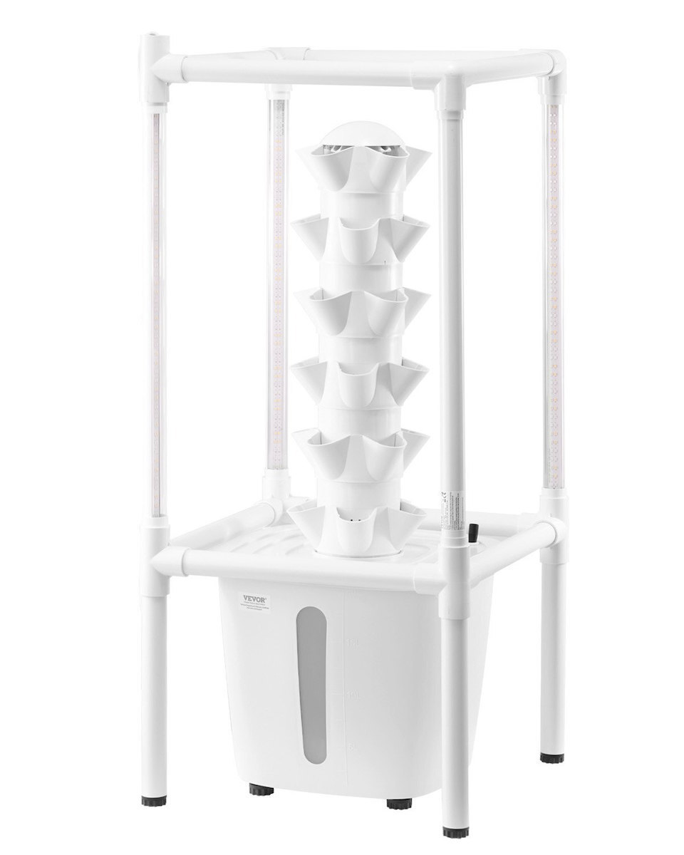 Vevor Hydroponic Growing System Grow Light 30 Pods Hydroponic Tower ...