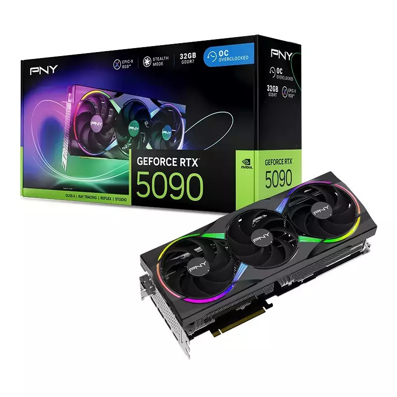 PNY GeForce RTX 5090 32GB GDDR7 EPIC-X RGB Overclocked Κάρτα Γραφικών ...