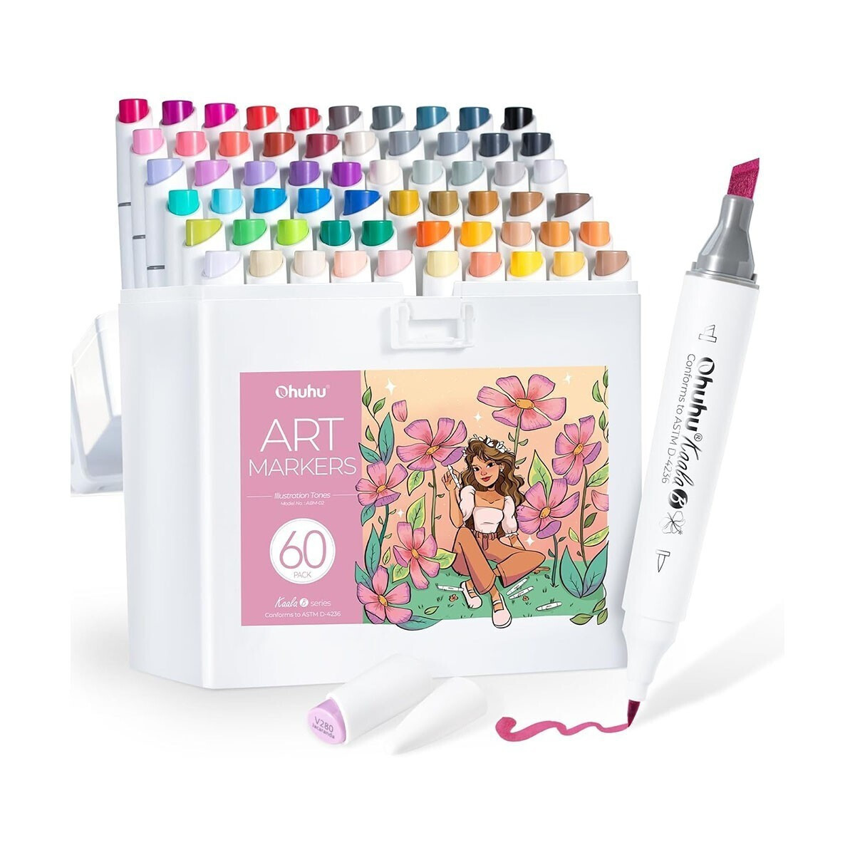 Ohuhu Kaala Μαρκαδόροι Ζωγραφικής με Διπλή Μύτη Σετ 12 χρώματα | Skroutz.gr