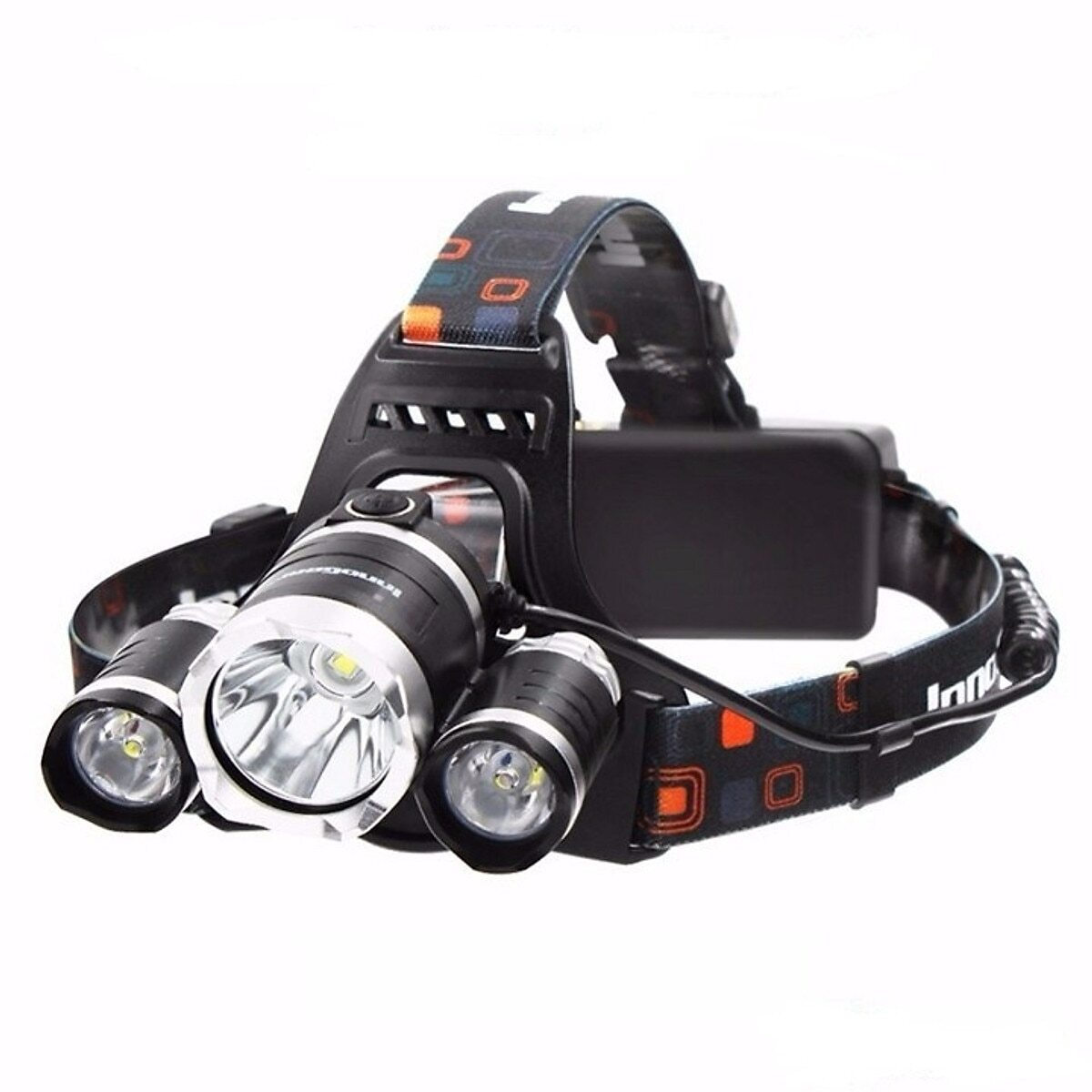 Macvi Headlamp 3 Cree T6 Leds Powerful Illumination 2 Rechargeable ...