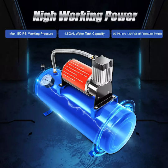 Portable Air Compressor Maximum Pressure 150 Psi 6l Tank Capacity Easy ...